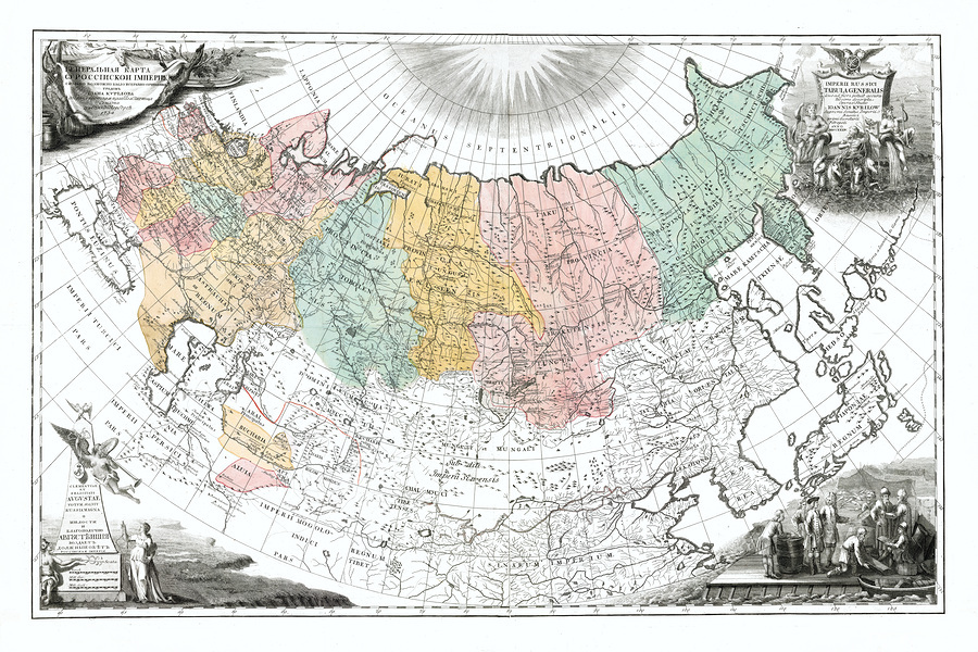 1734 Landmark Map Representing the First Comprehensive Cartographic ...