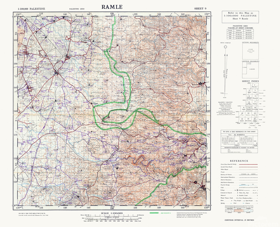 1946 Map of Ramle – Historic British Mandate-Era Survey Depicting Urban ...