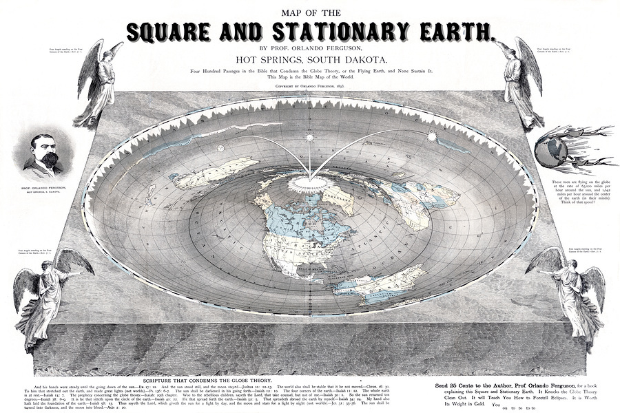 1893 Map of the Biblical Flat Earth – Historical Diagram Based on ...