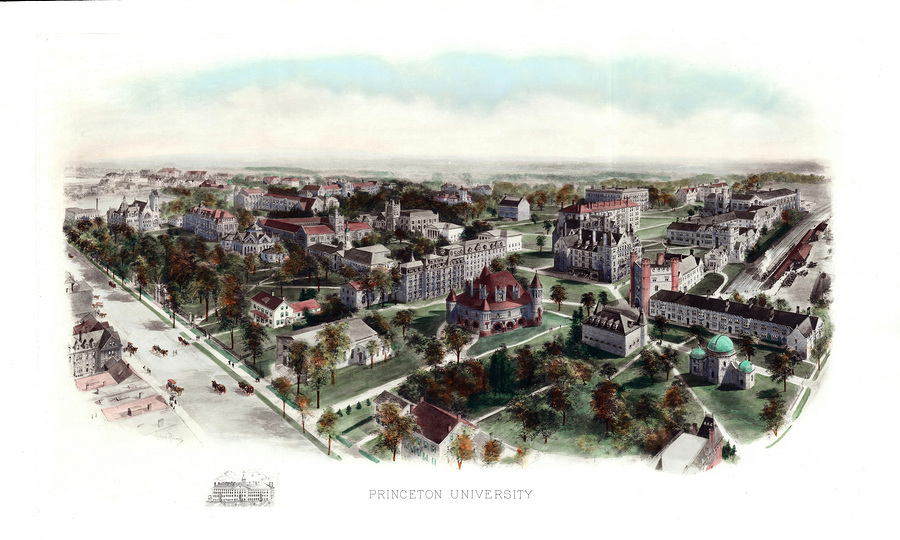 1906 View of Princeton University New Jersey by Richard Rummell ...