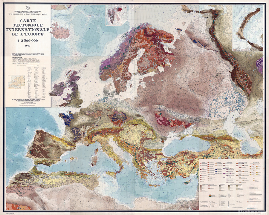 Tectonic Map of Europe Showing Plate Boundaries Fault Lines and Seismic ...
