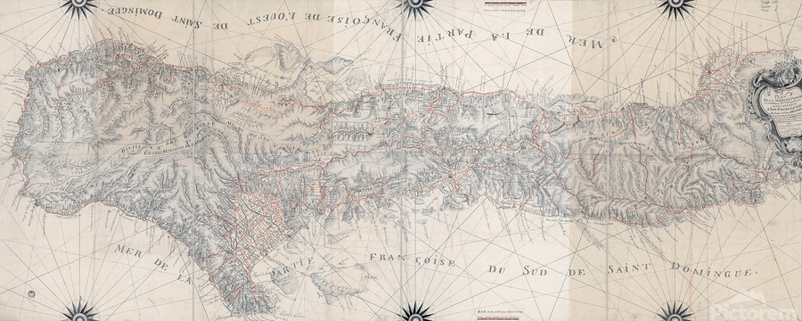 1764 Map of South Haiti by History In Your Home Wall Art