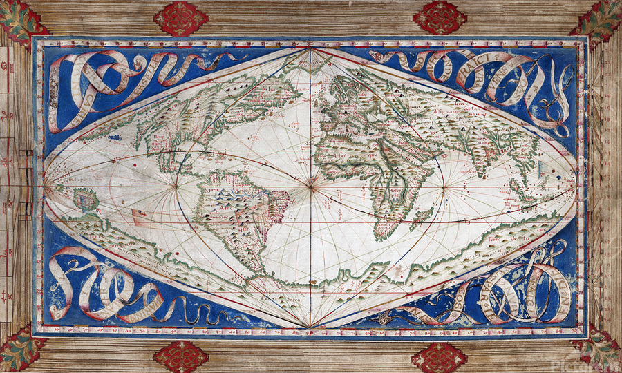 1570 Jean Cossin World Map – Rare Renaissance Sinusoidal Projection ...