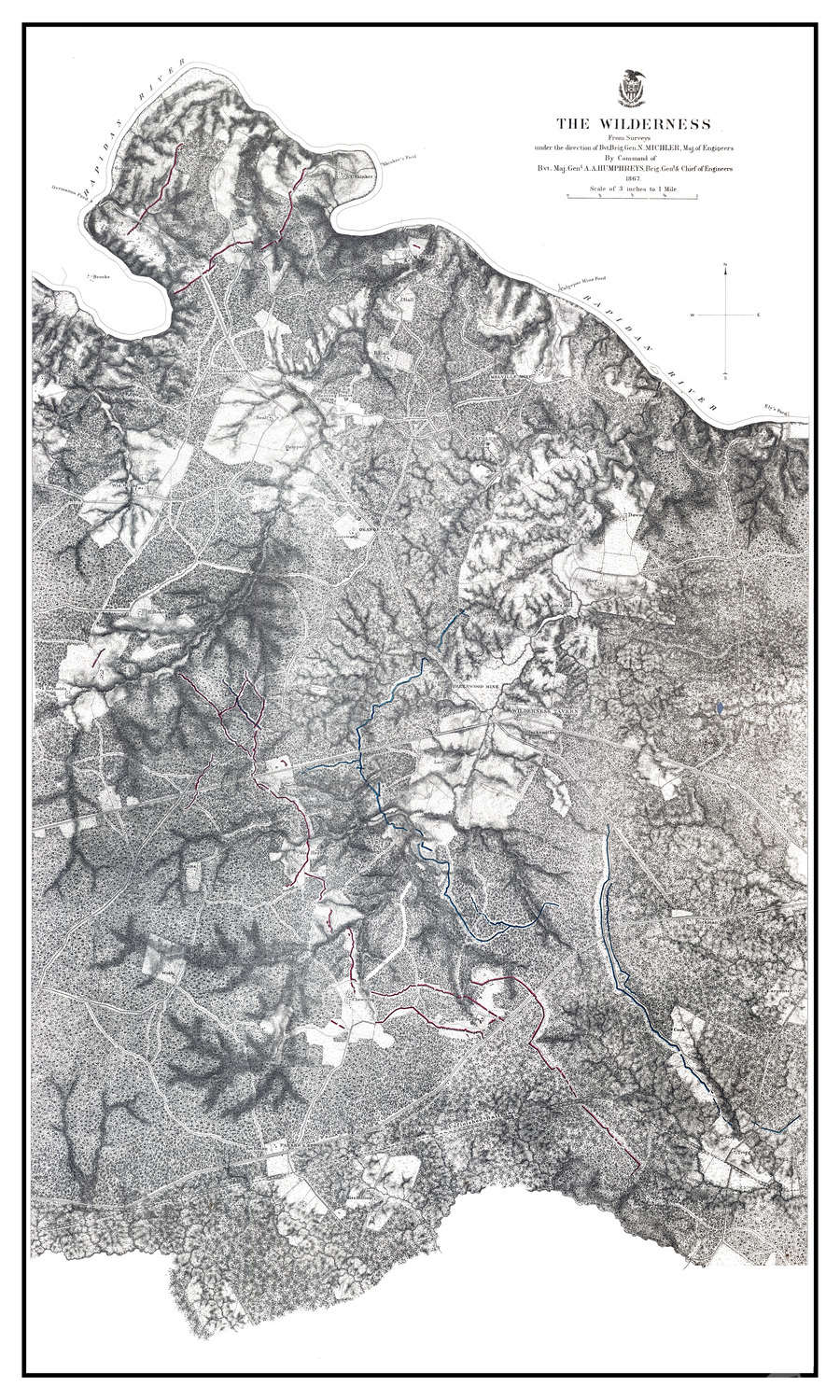 Civil War Battle Map of the Battle of the Wilderness – 1864 Overland ...