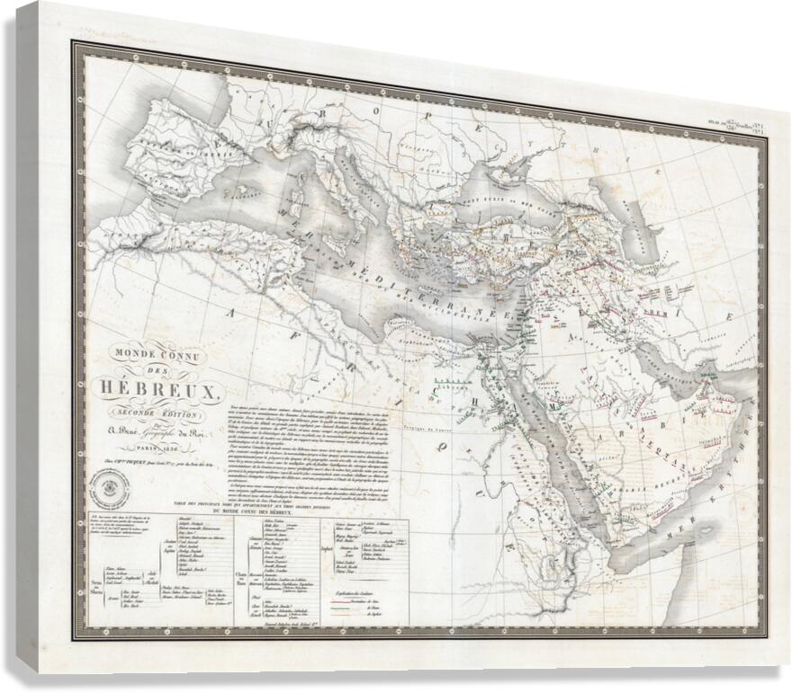 Map of the World Known to Ancient Hebrews – Biblical-Era Geography Map ...
