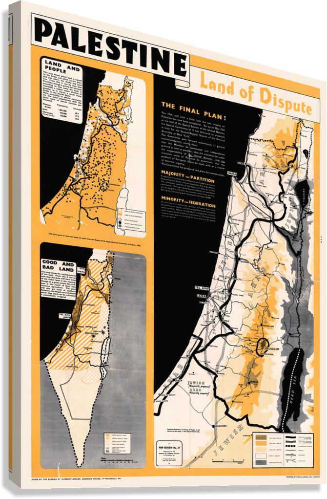 1947 Partition Map of Palestine – Historical Political Boundaries and ...