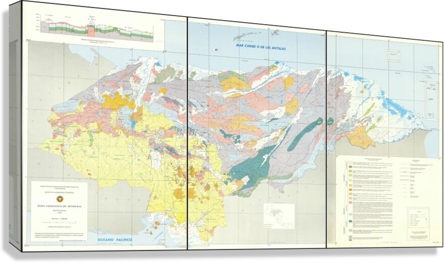 1991 Geological Map of Honduras – Scientific Cartographic ...