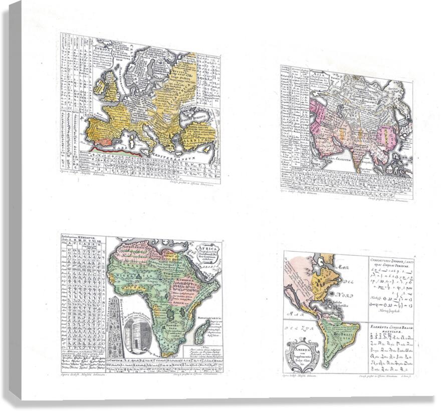 1741 Global Linguistic Map Illustrating the Distribution of Languages ...