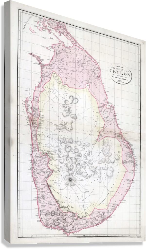 1805 Map of Sri Lanka – Early 19th Century British Colonial Map of the ...