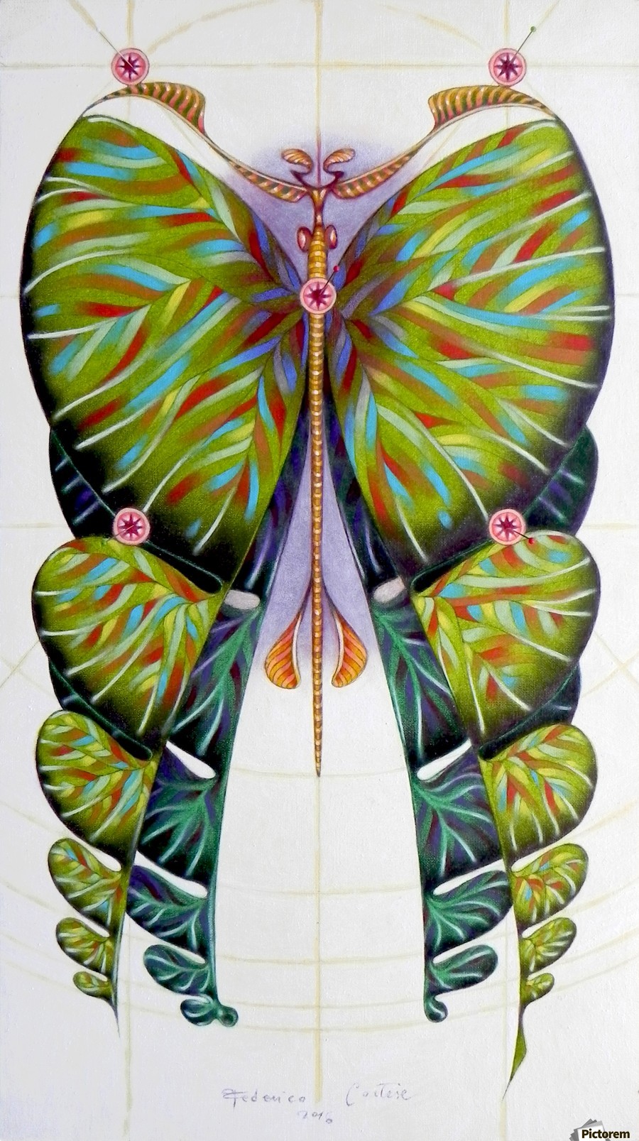Fibonacci butterfly by federicocortese Wall Art