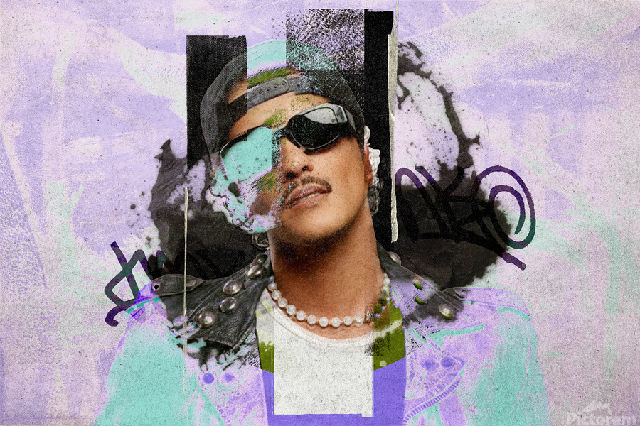 bruno mars Retro abstract by Trinara Wall Art