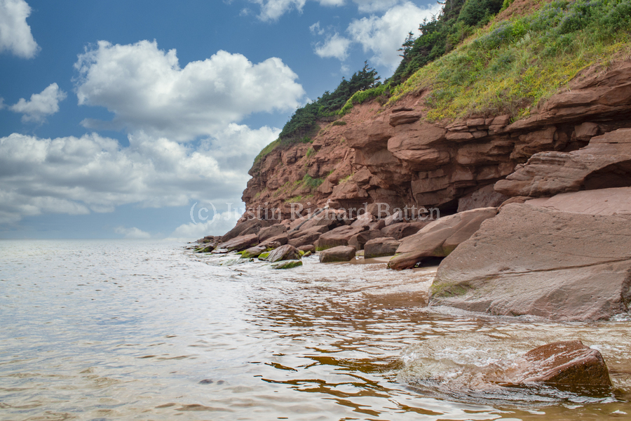 Cloudy basin head rocks by Justin Richard Batten Wall Art