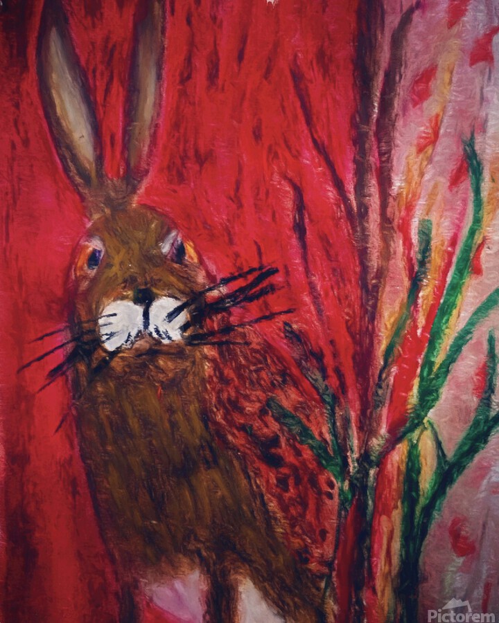 Red Rabbit by Aurelia Schanzenbacher Wall Art