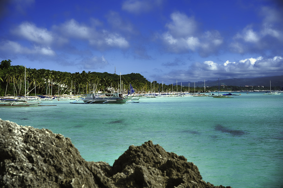 Boracay cliff view by AM Productions Wall Art