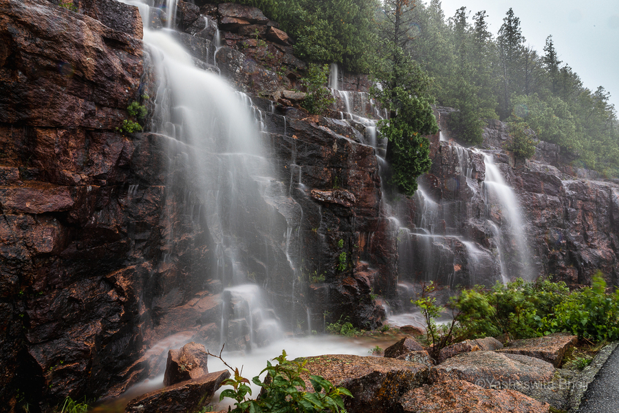 Roadside Waterfall Acadia National Park by Yashaswita Bhoir Wall Art
