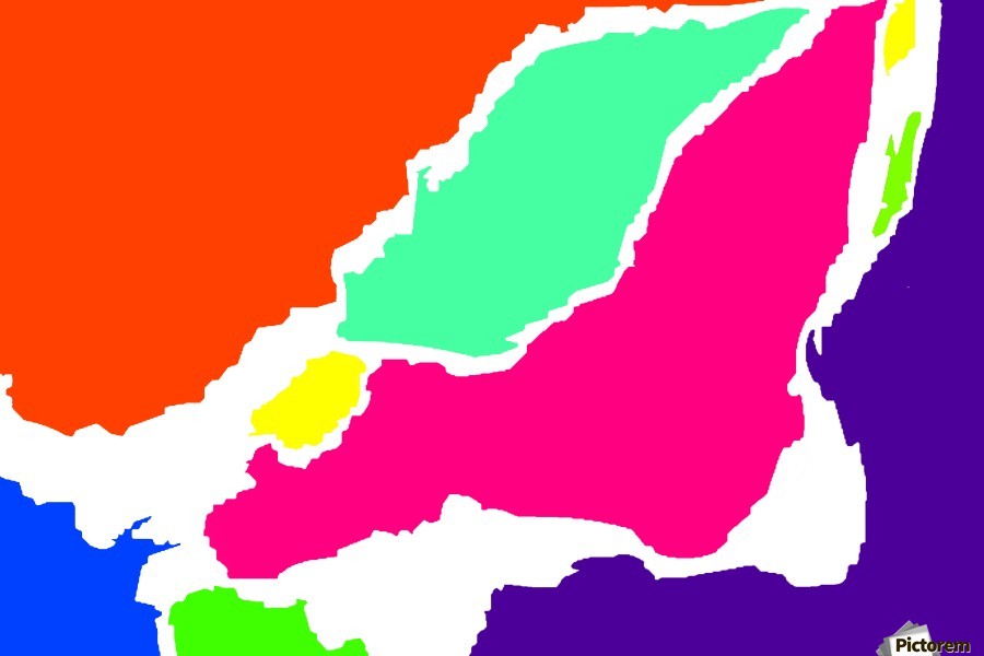 Montreal Map WBG by Geena Belony Wall Art