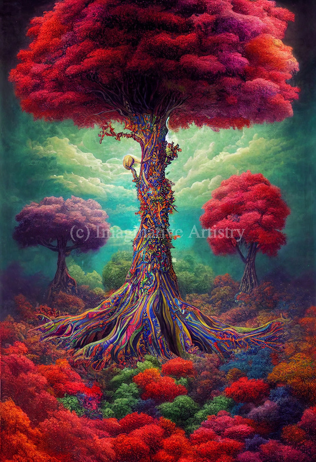 Psychedelic Tree Art by Imaginative Artistry Wall Art