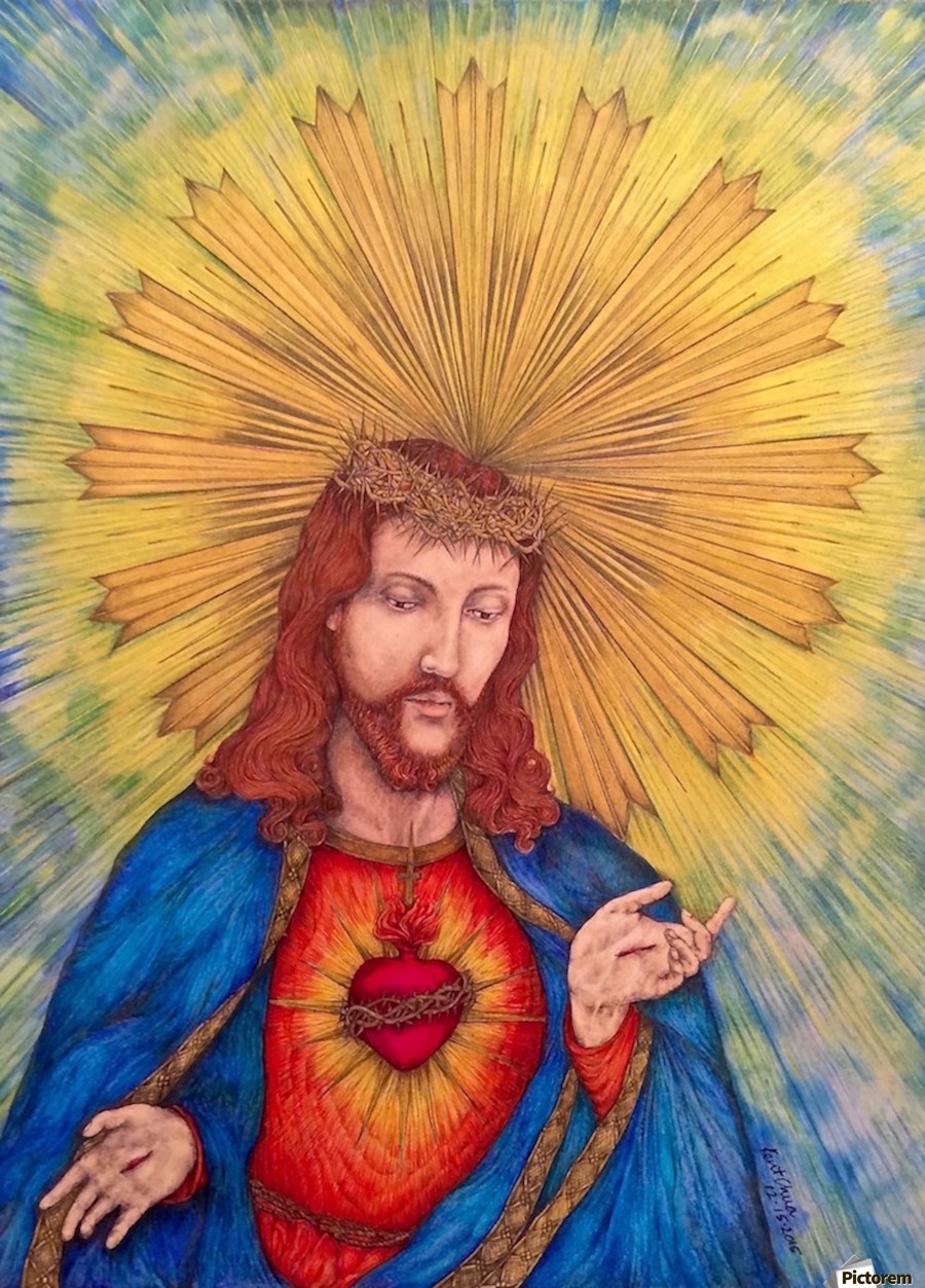 Scared Heart Of Jesus Christ by Kent Chua Wall Art