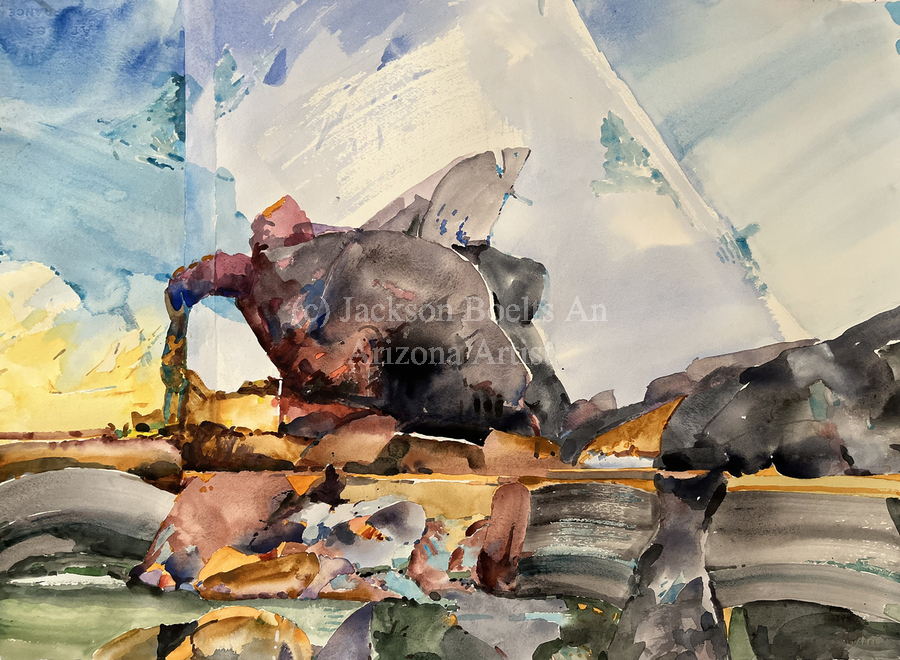 The Rock Looked Like a Dino II by Jackson Boelts An Arizona Artist Wall Art