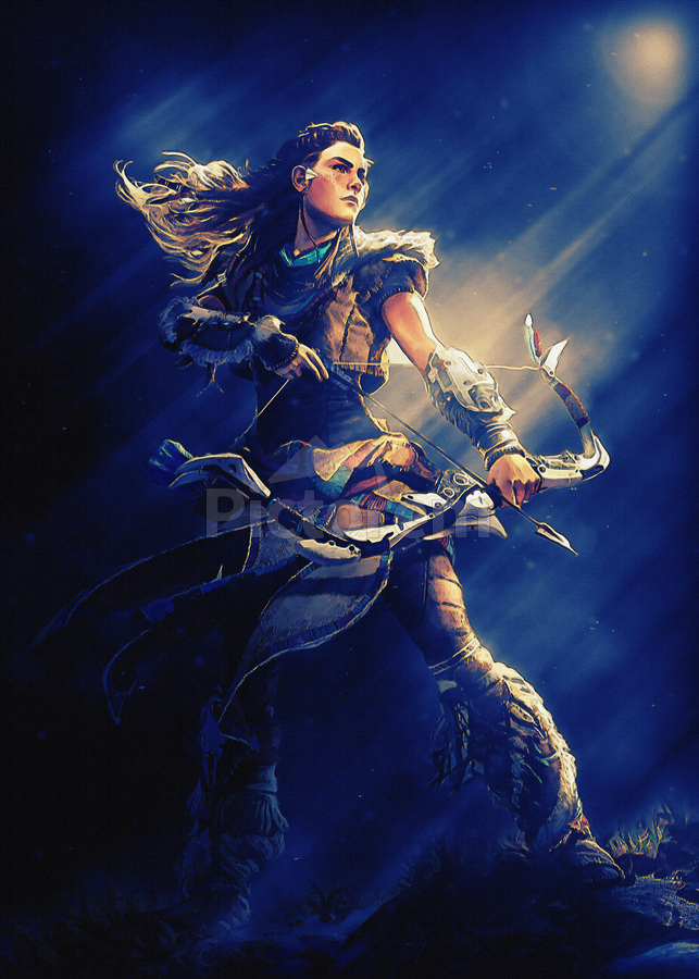 Aloy Horizon Zero Dawn Light Heroes by Gunawan Rb Wall Art