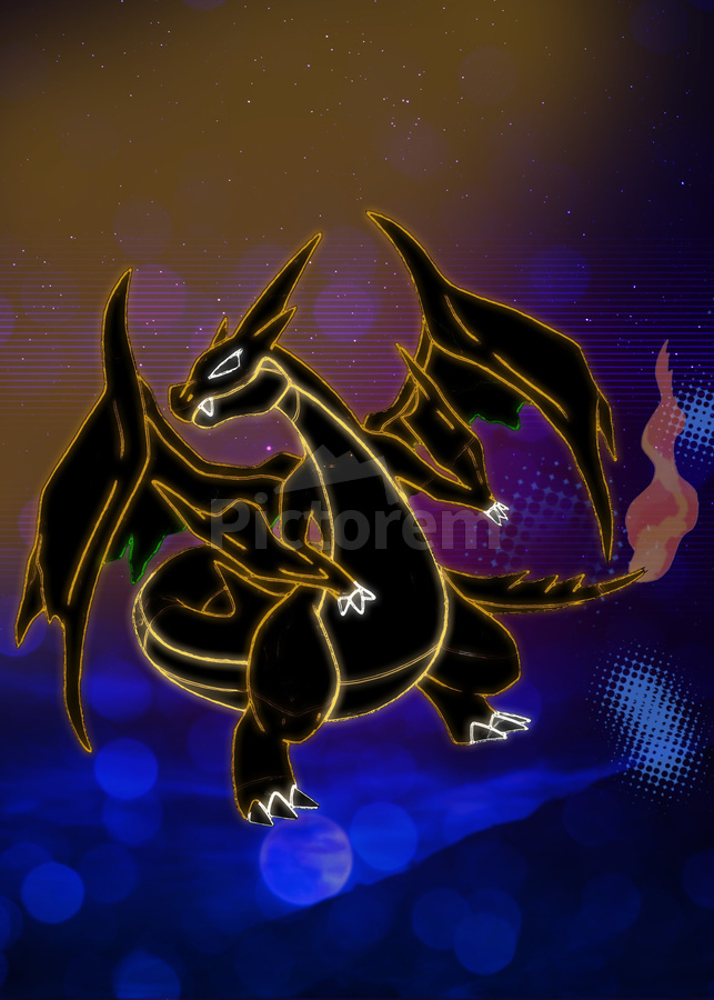 Charizard Spirit of Heroes Anime Pokemon by Gunawan Rb Wall Art