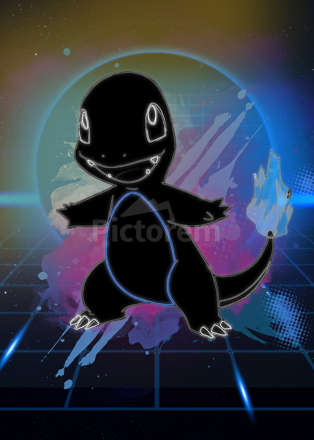 Charmander Pokemon Spirit of Heroes anime by Gunawan Rb Wall Art