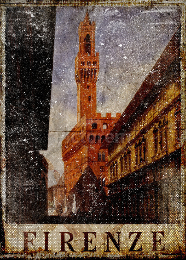 Firenze Travel Poster by Gunawan Rb Wall Art