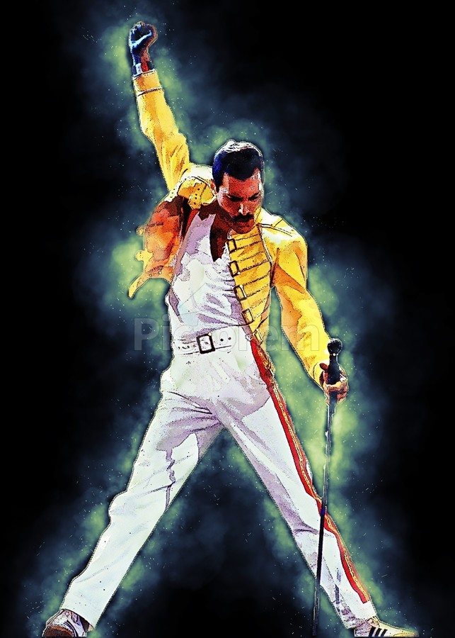 Freddie Mercury by Gunawan Rb Wall Art