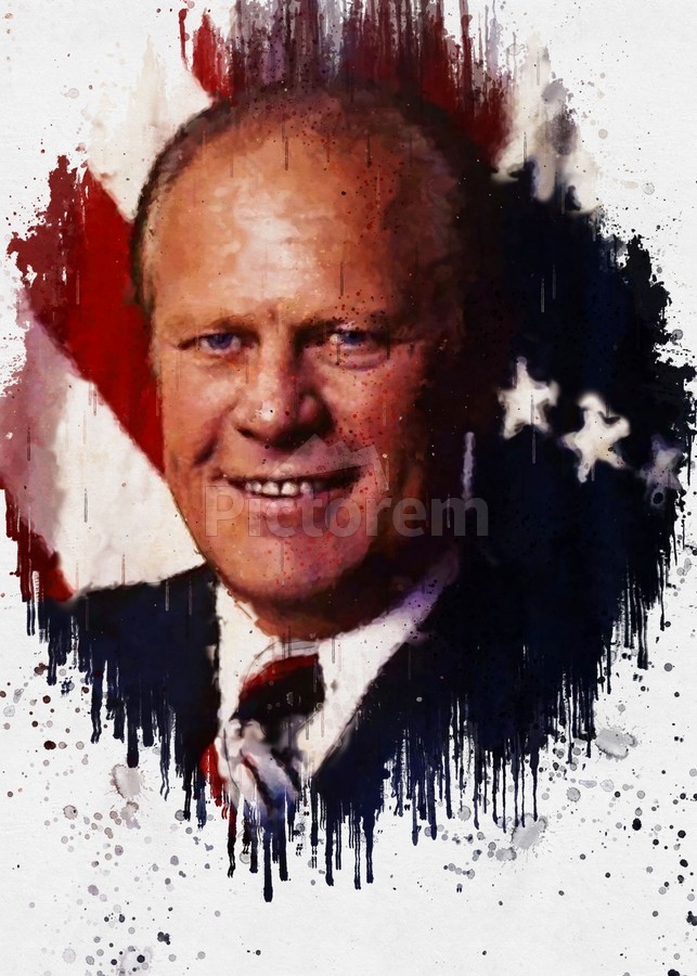 Gerald R Ford Jr_ by Gunawan Rb Wall Art
