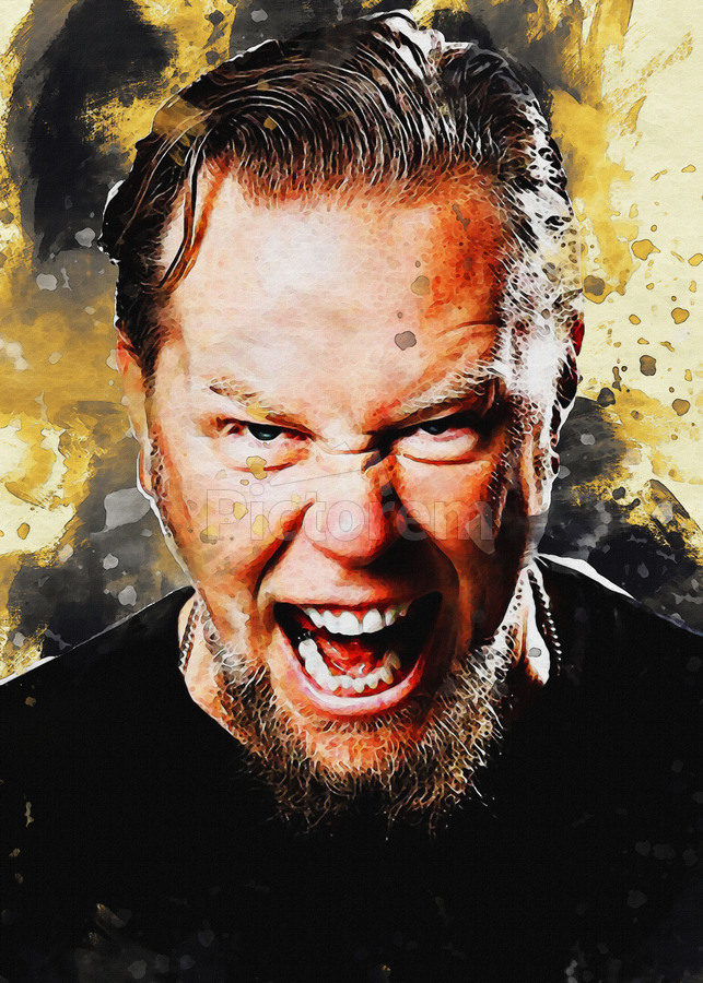 Smudge James Hetfield Scream by Gunawan Rb Wall Art