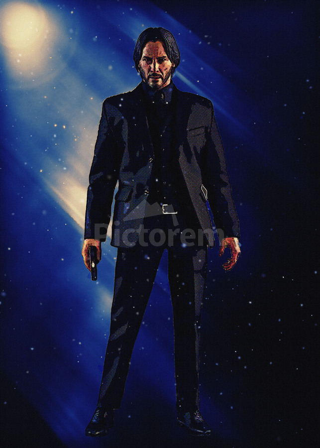 John Wick Light Heroes by Gunawan Rb Wall Art
