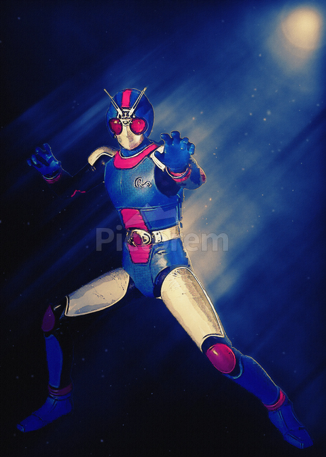 Kamen Rider Black RX bio Light Heroes by Gunawan Rb Wall Art