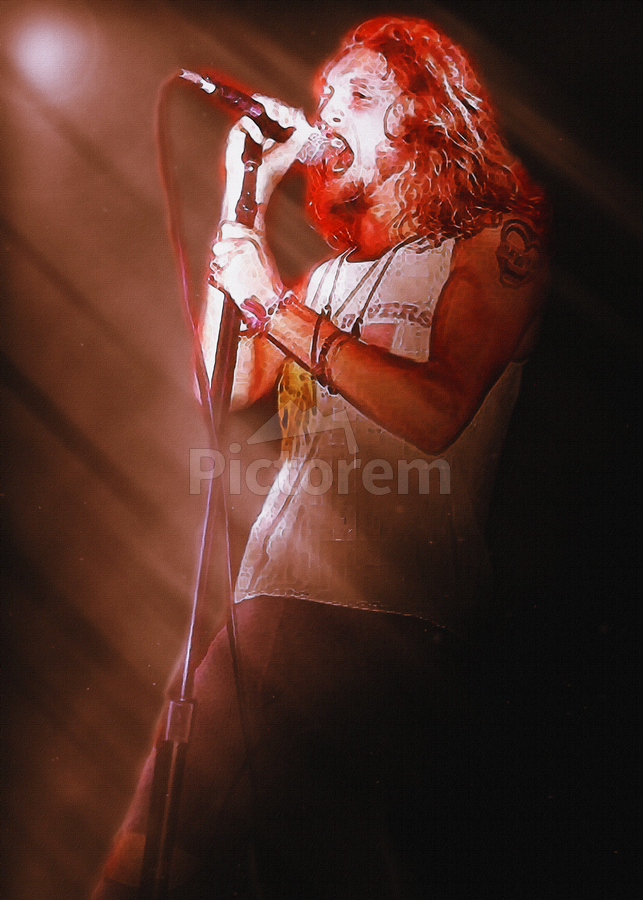 Layne Staley Live in Concert by Gunawan Rb Wall Art