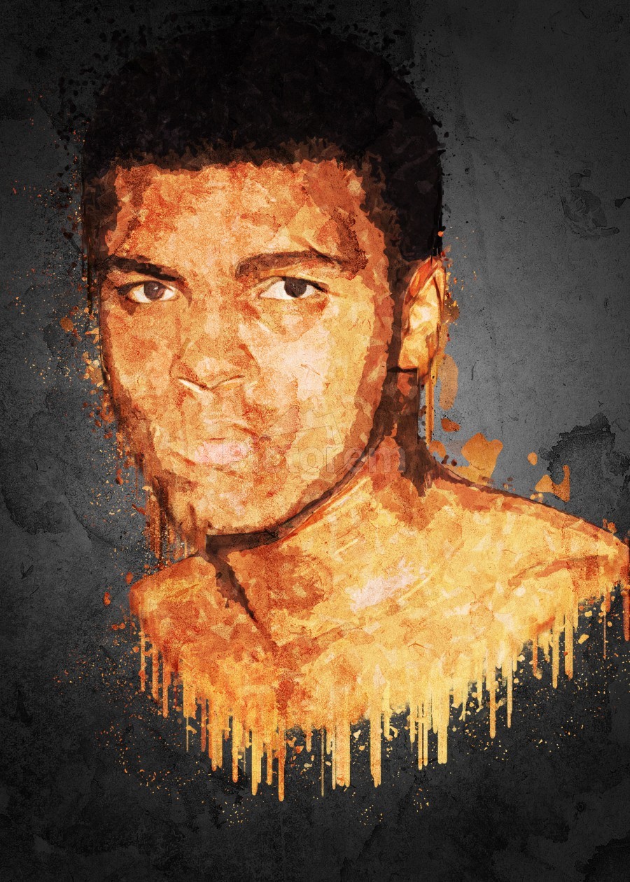 Muhammad Ali Painting by Gunawan Rb Wall Art