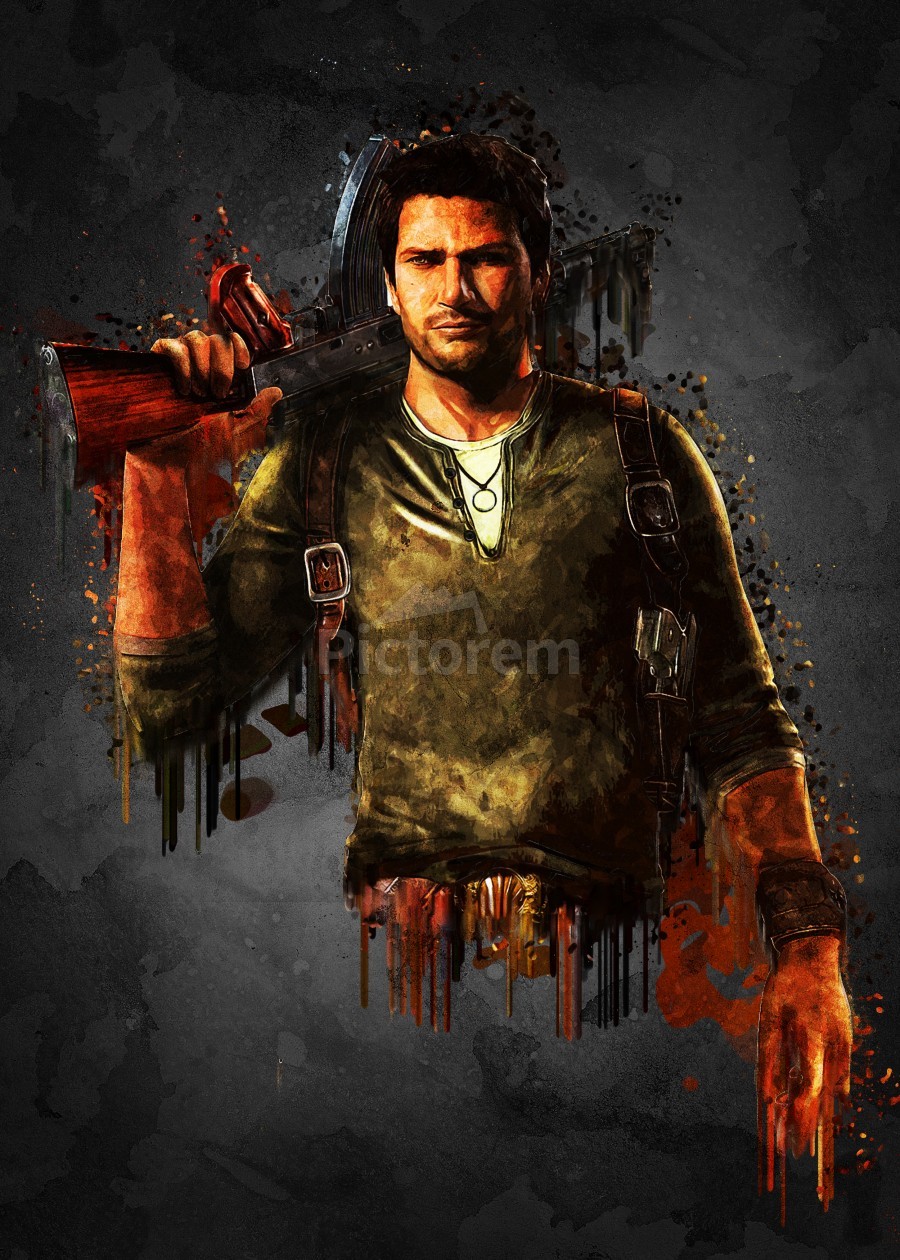 Nathan Drake Painting by Gunawan Rb Wall Art