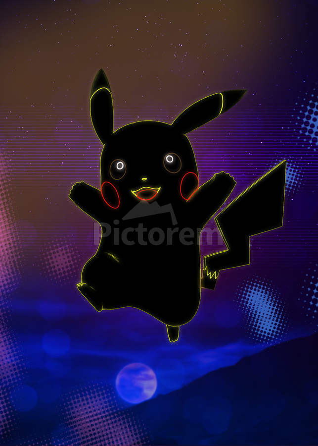 Pikachu Spirit of Heroes Pokemon manga by Gunawan Rb Wall Art