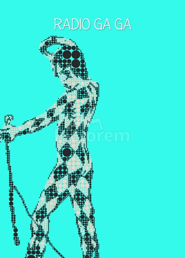 Radio Ga Ga Freddie Mercury by Gunawan Rb Wall Art