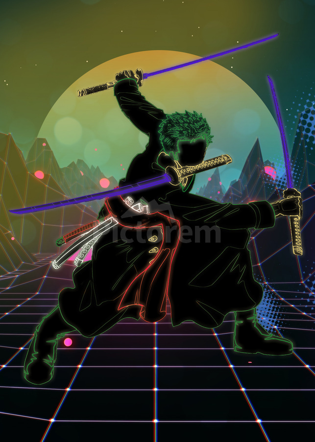 Roronoa Zoro Spirit of Heroes Anime One Piece by Gunawan Rb Wall Art