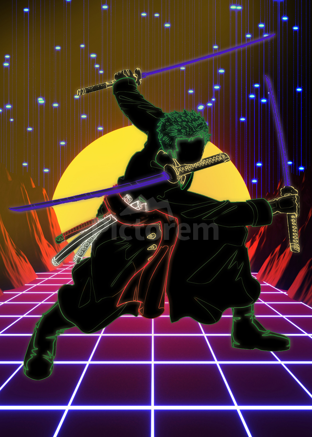 Roronoa Zoro Spirit of Heroes Manga One Piece by Gunawan Rb Wall Art