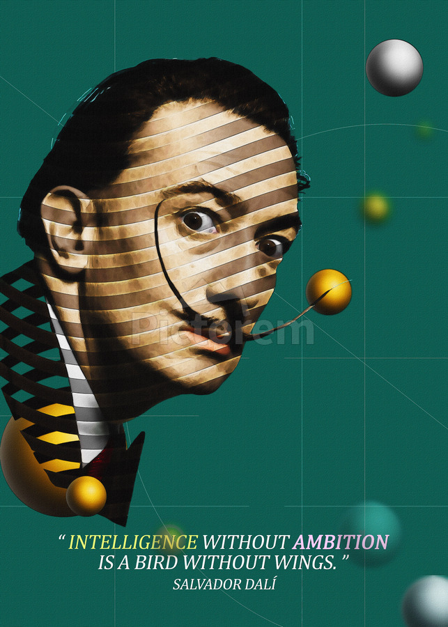 Salvador Dali ― Intelligence without ambition i by Gunawan Rb Wall Art