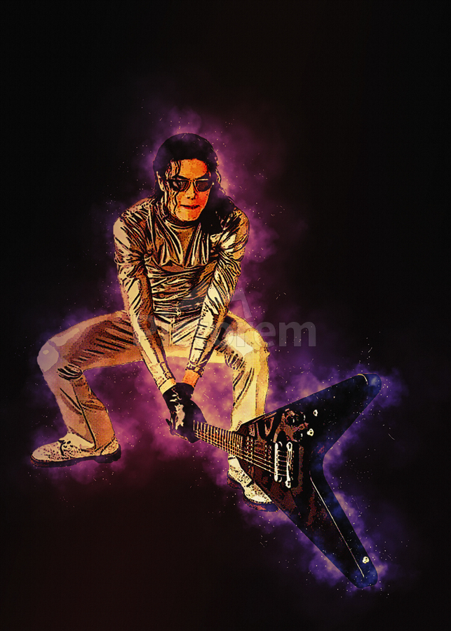 Spirit of Michael Jackson - Scream by Gunawan Rb Wall Art
