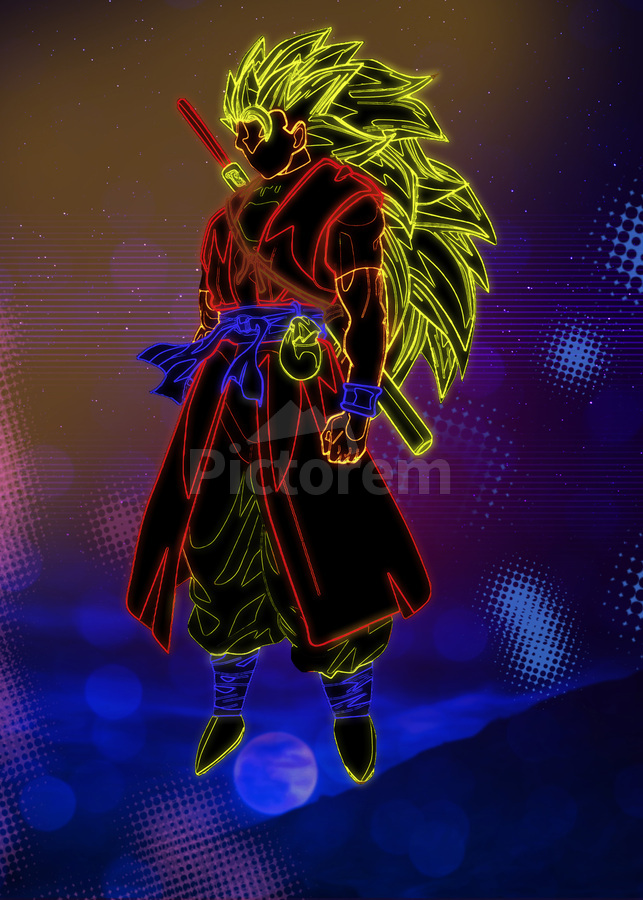 Super Saiyan 3 Xeno Goku Super dragon ball heroes by Gunawan Rb Wall Art