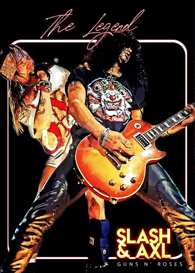 The Legend Slash & Axl Guns n Roses by Gunawan Rb Wall Art