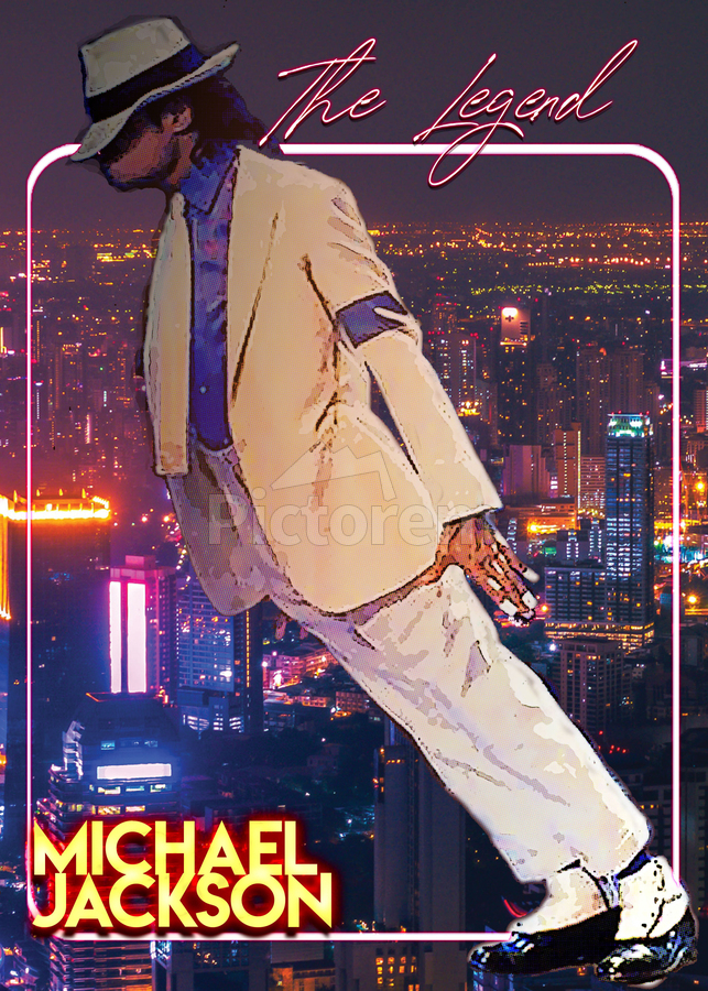 The Legend Michael Jackson Tonight Show Music by Gunawan Rb Wall Art