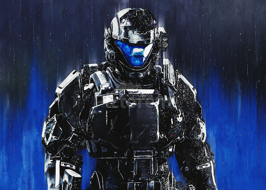 The ODST battle armor Painting by Gunawan Rb Wall Art