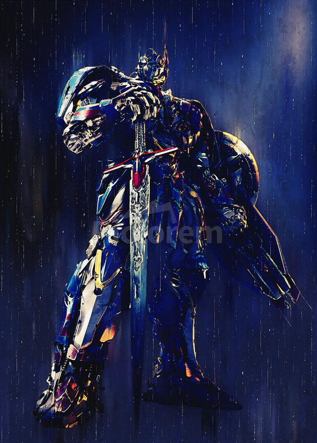 transformer optimus prime Painting by Gunawan Rb Wall Art