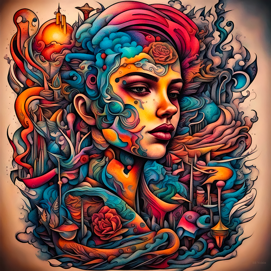FULL BACK TAT by Digicam Wall Art