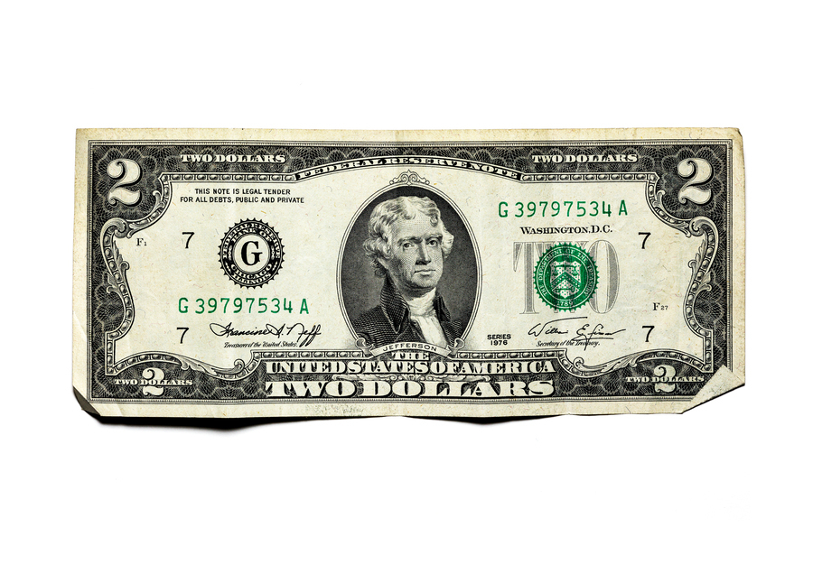 2 Dollar Bill by Seth Potter Wall Art