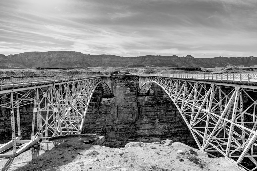 Navajo Bridges Arizona Grayscale by Jennifer White Wall Art