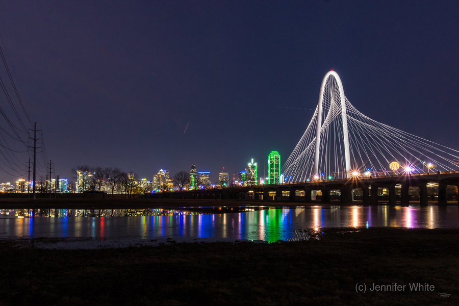 Dallas Twisted Bridge Skyline by Jennifer White Wall Art
